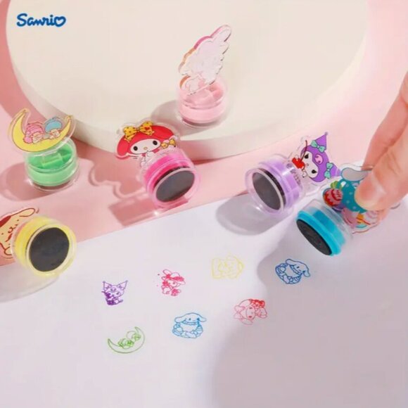 Toys | Sanrio Licensed 6piece Mini Acrylic Stamp Set | Poshmark